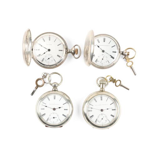 Elgin, Early Key Wind Pocket Watches