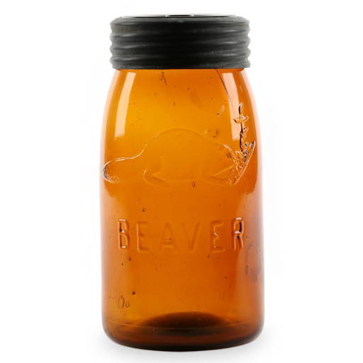 Amber Beaver Quart Jar