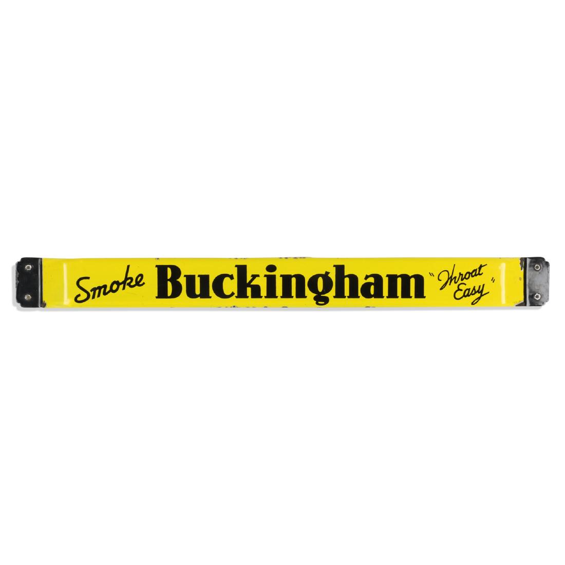 1946 Buckingham Cigarettes Push Bar & Insert