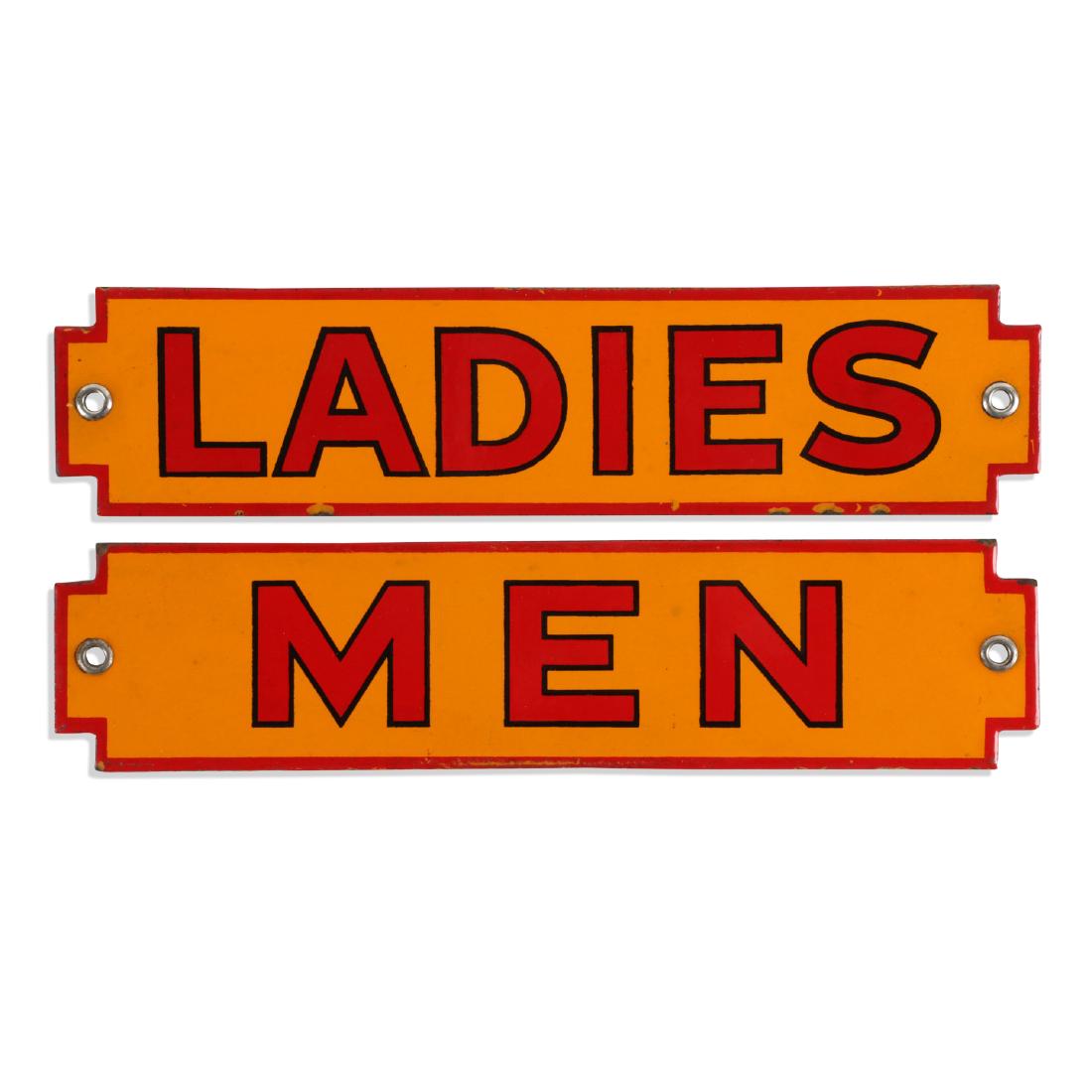 Shell Porcelain Restroom Signs