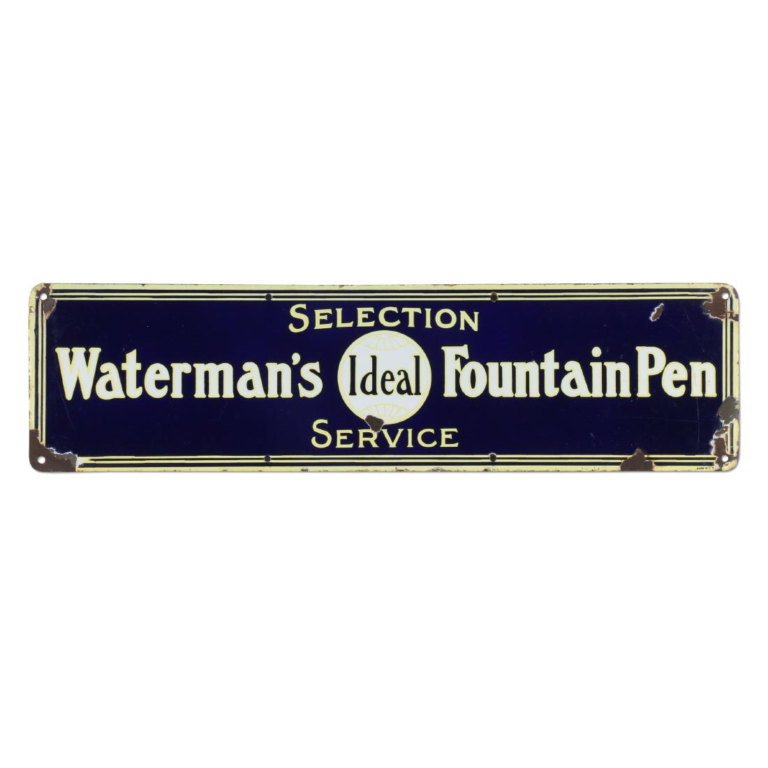 Waterman's Fountain Pen Sign