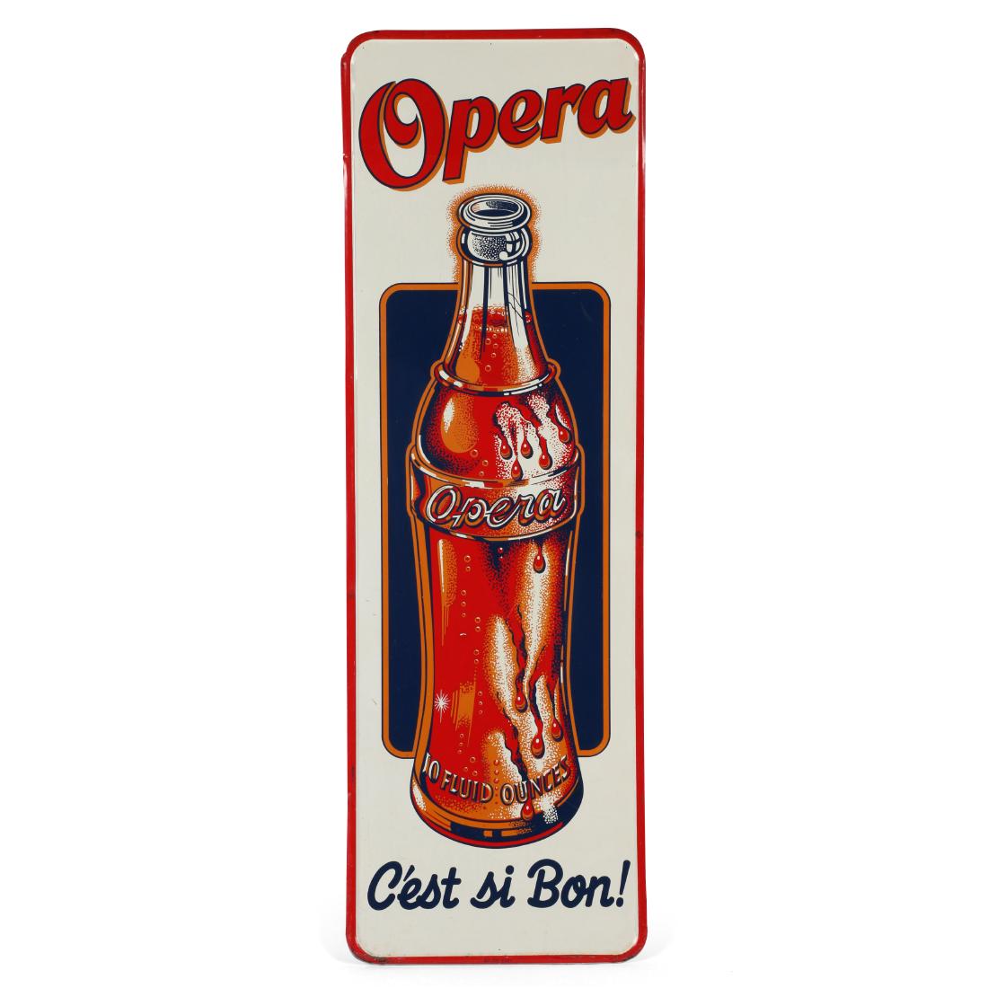 Opera Soda Tin Litho Sign