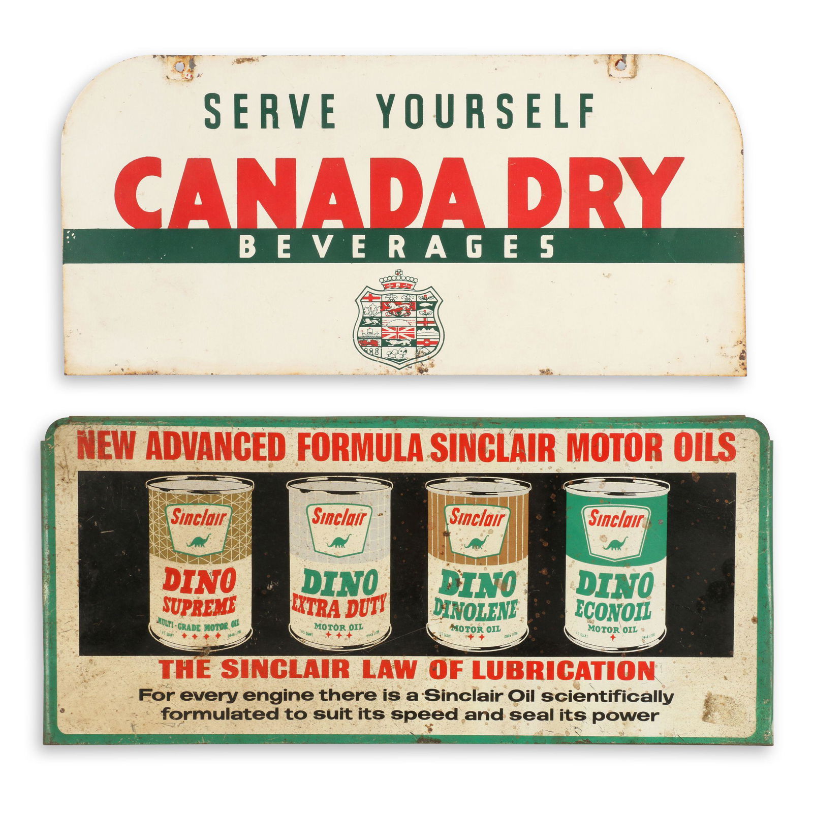 Canada Dry & Sinclair Rack Signs - Sep 14, 2019 | Miller & Miller ...