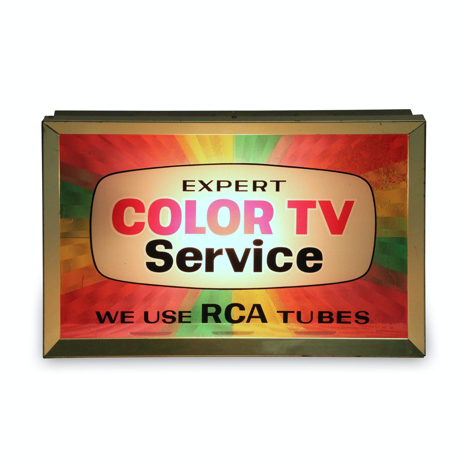 RCA Color TV Lighted Service Sign - May 09, 2020 | Miller & Miller ...