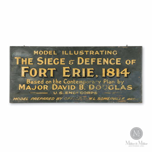 Siege of Fort Erie Model Ship Sign - Oct 24, 2020 | Miller & Miller ...