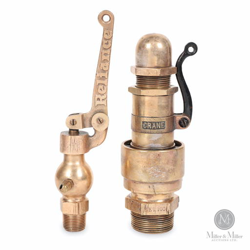 Crane Co., Brass Steam Whistle & Valve