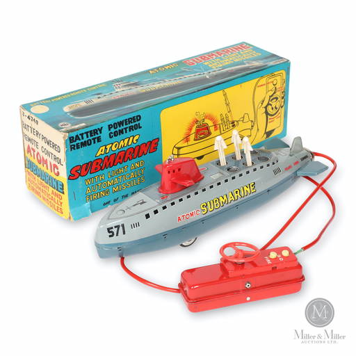 Linemar Atomic Submarine Tin Litho Toy