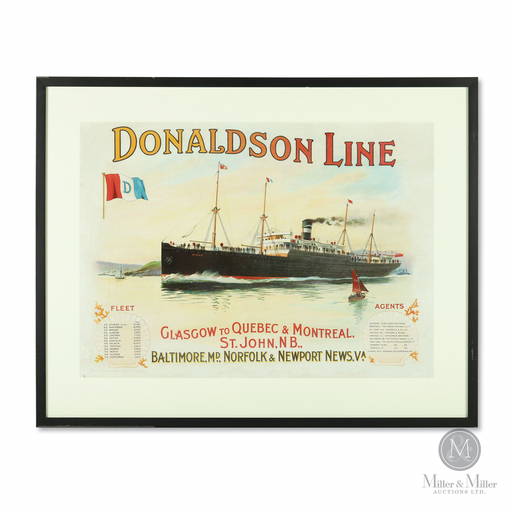 Donaldson Line "athenia" Ship Poster