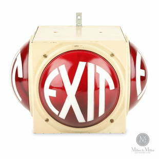 Vintage Deco Theater Lighted "exit" Sign