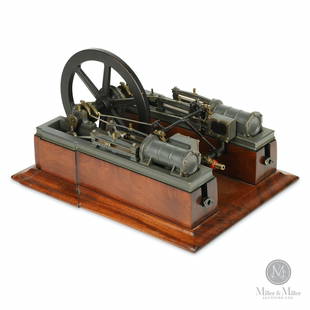 Live Steam Model Of A Single Cylinder Horizontal Mill Engine, C. 1930