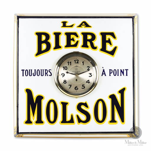 Molson's Beer Porcelain Clock