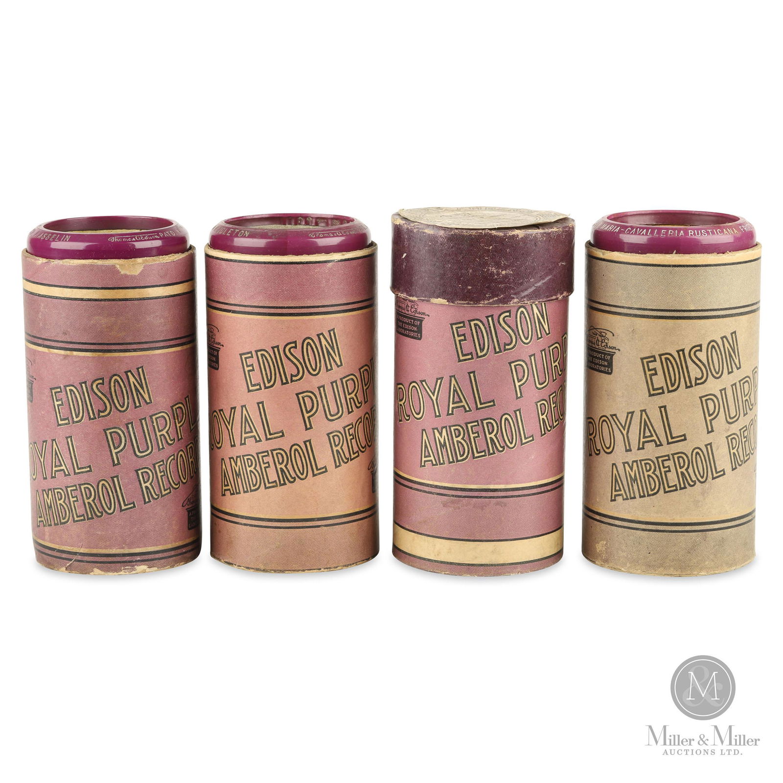 Edison Royal Purple Amberol Cylinder Records