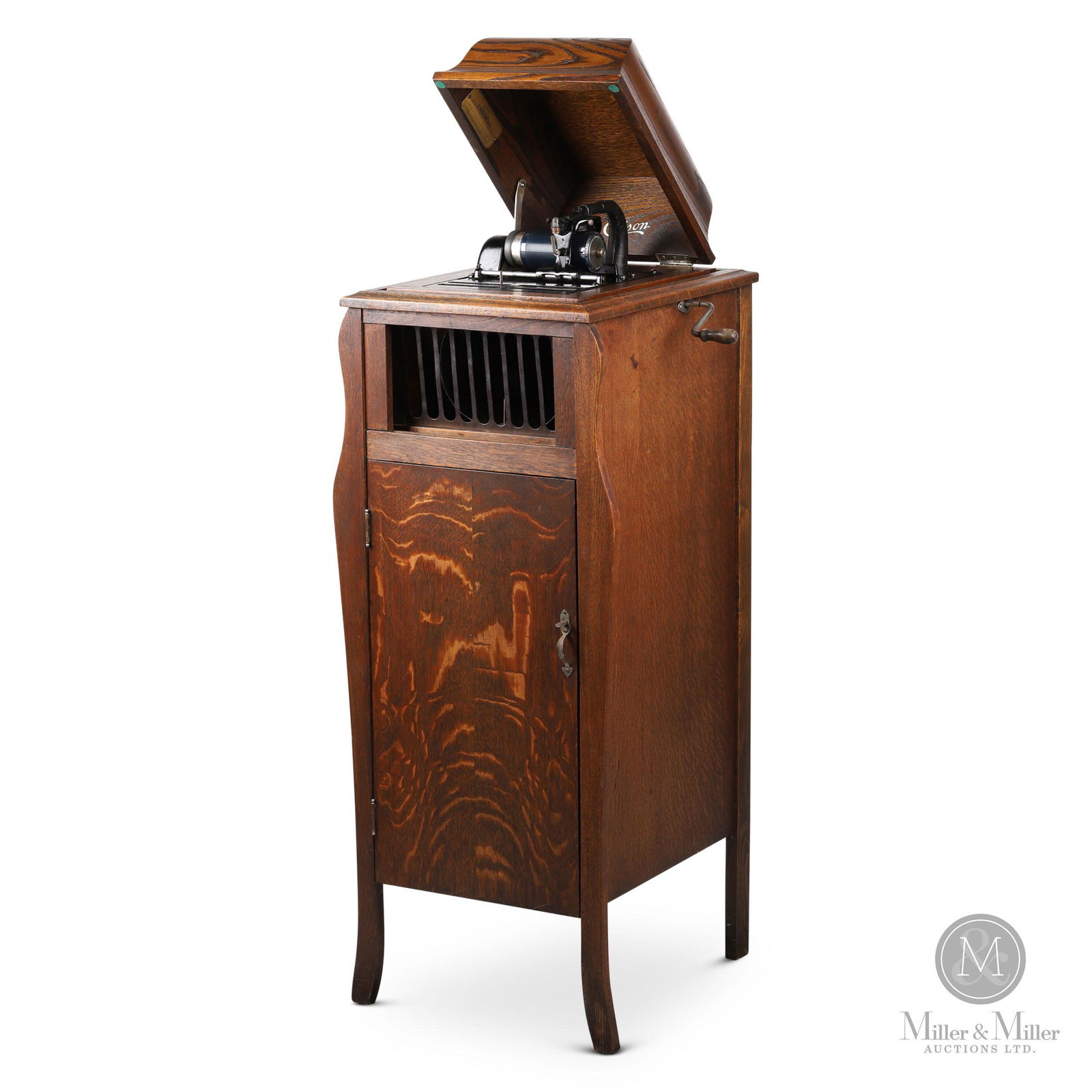 Edison Amberola 30 Cylinder Phonograph in Cabinet (#0216) on Mar 19 ...
