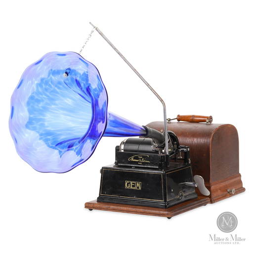 Edison Model A Gem Cylinder Phonograph with Glass Horn - Mar 19, 2022 ...