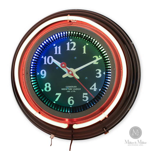 Canadian Neon Ray 5-Colour Spinner Clock - Apr 23, 2022 | Miller ...