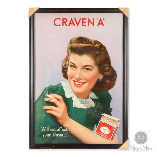 Craven "a" Cigarettes Poster