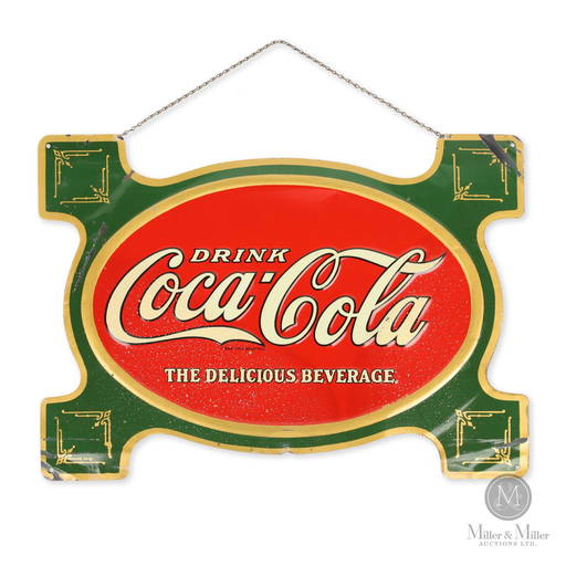Coca-Cola "Turtle-Back" Sign (#0110) on Sep 10, 2022 | Miller & Miller ...