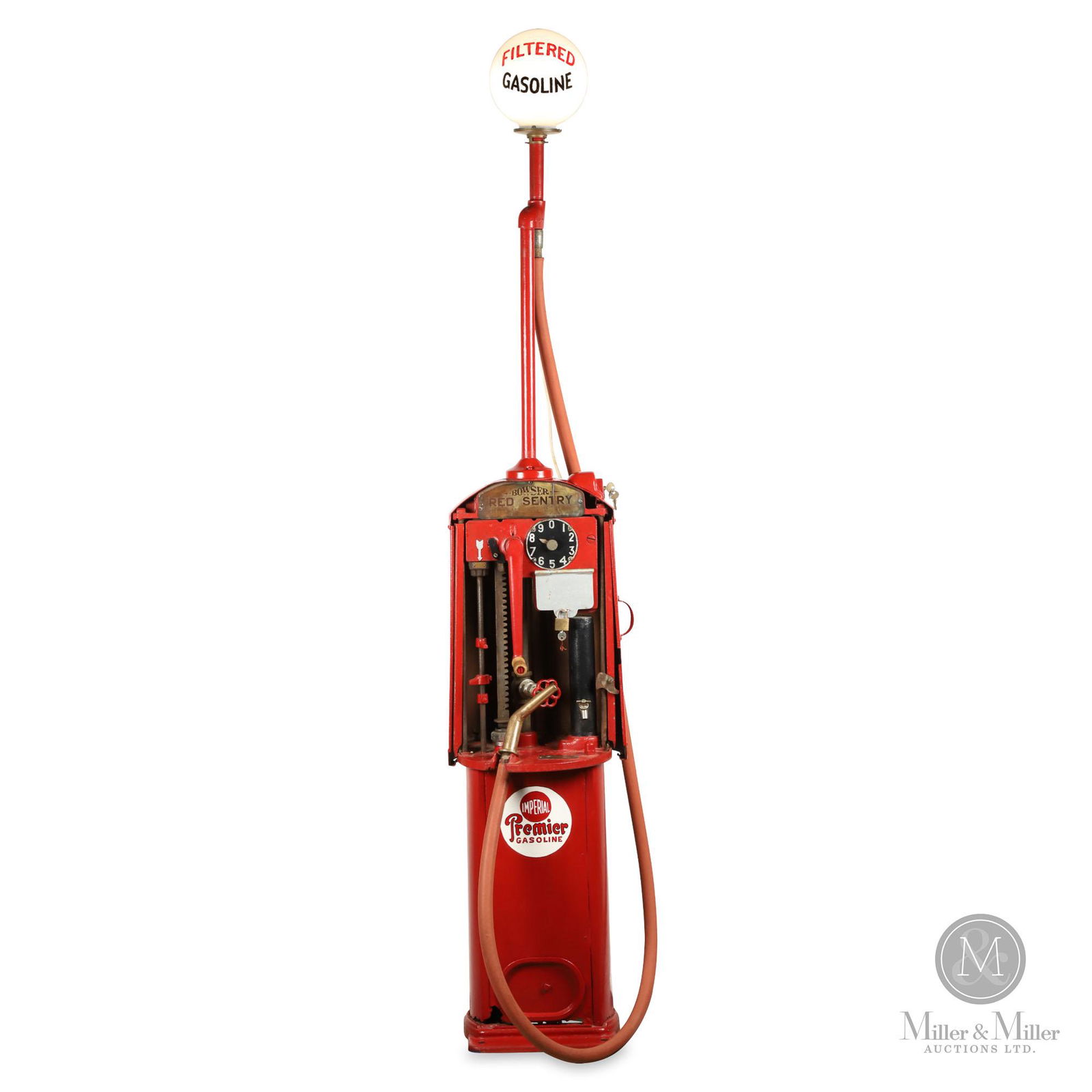 Bowser Red Sentry Curb Gasoline Pump
