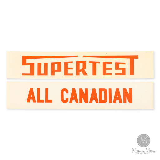 Supertest Gasoline Pump Strip Sign Set