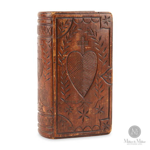 Signed Carved Spruce Gum Box - Oct 08, 2022 | Miller & Miller Auctions ...