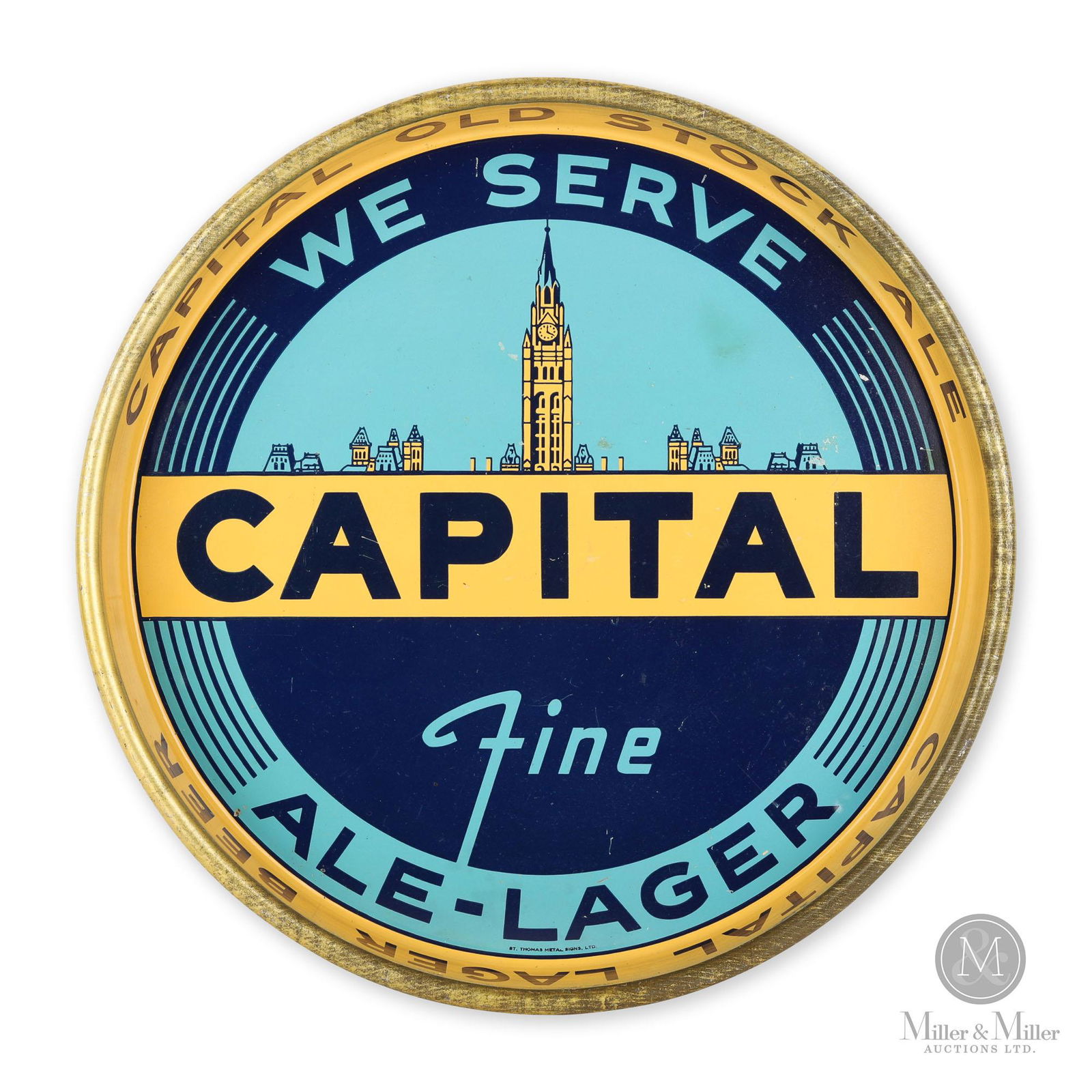 Capital Brewery Lager And Old Stock Ale Beer Tray