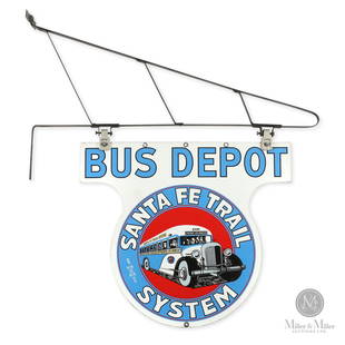 Santa Fe Trail Porcelain Sign