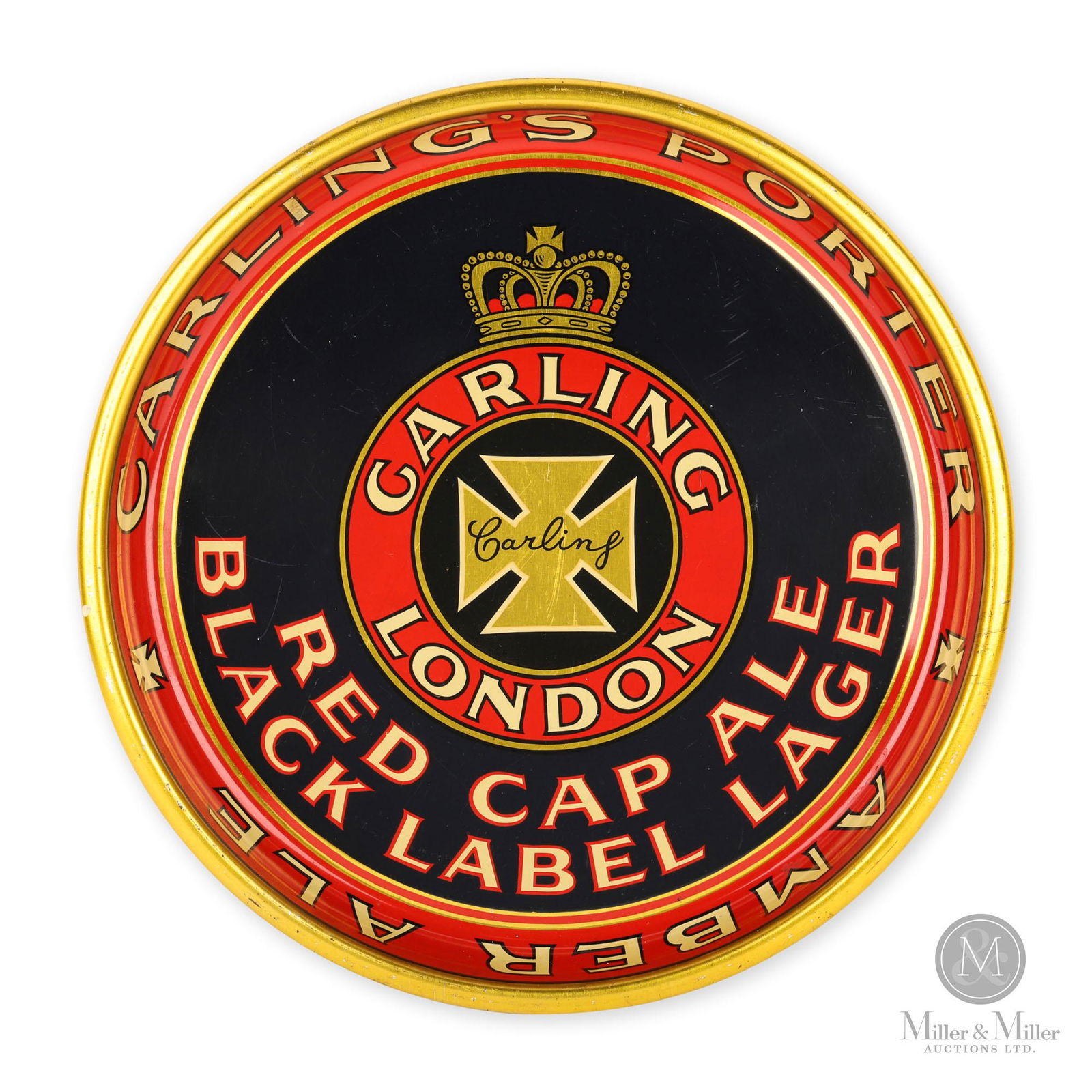 Carling's Brewery Red Cap Porter Amber Beer Tray