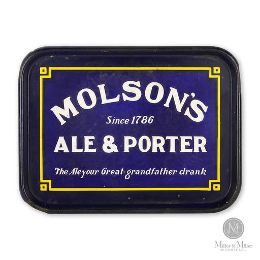 Molson's Brewery Ale and Porter Beer Tray - Oct 29, 2022 | Miller ...