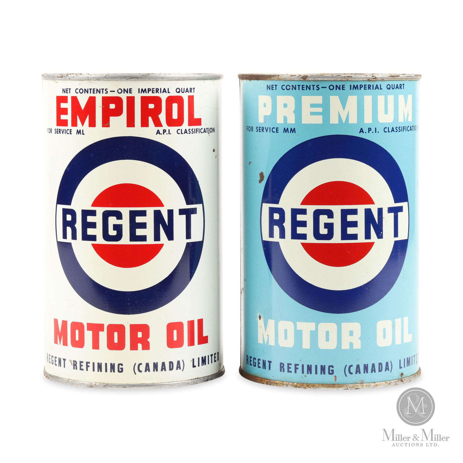 Regent Motor Oil 1 Quart Tins - Dec 03, 2022 | Miller & Miller Auctions ...