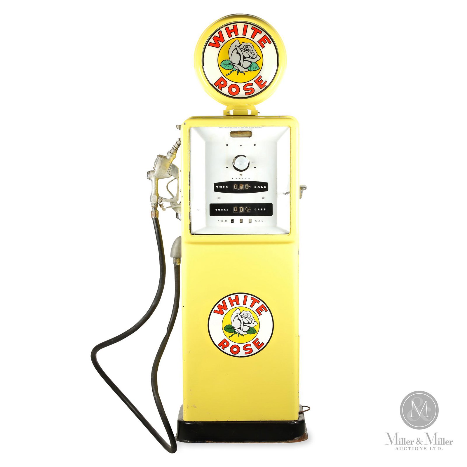 Bowser 577 White Rose Gasoline Pump