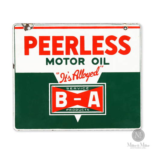 B-A Peerless Motor Oil Rack Sign (#0131) on Dec 03, 2022 | Miller ...