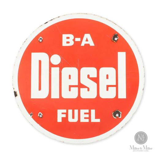 British American Diesel Fuel Pump Sign