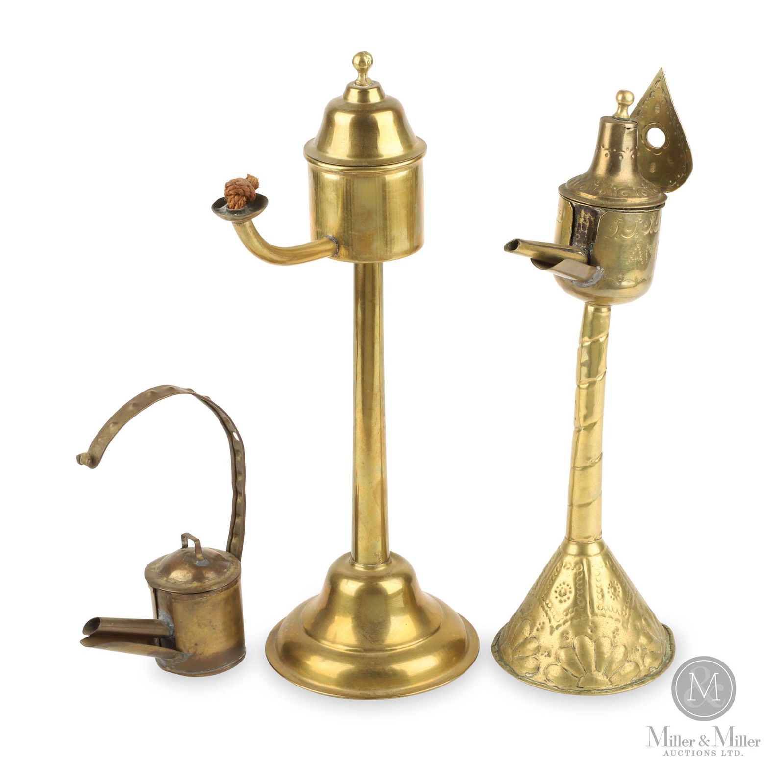 Flemish Snotneus Hanging Spout Lamps - Mar 26, 2023 | Miller & Miller ...