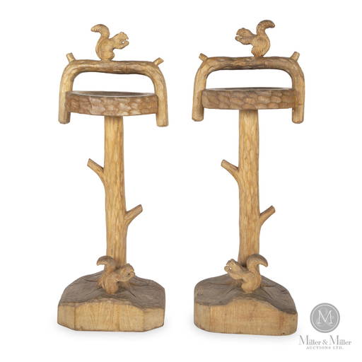 Andrã© Dubã© Carved Stands / Supports Sculptã©s Par Andrã© D