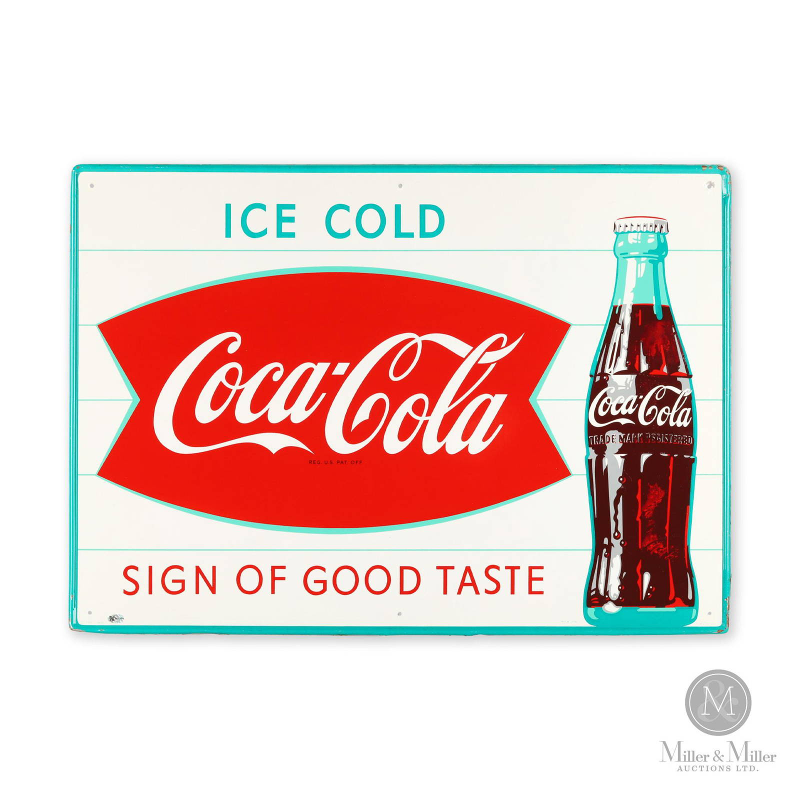 Coca-cola "fishtail" Sign Auction