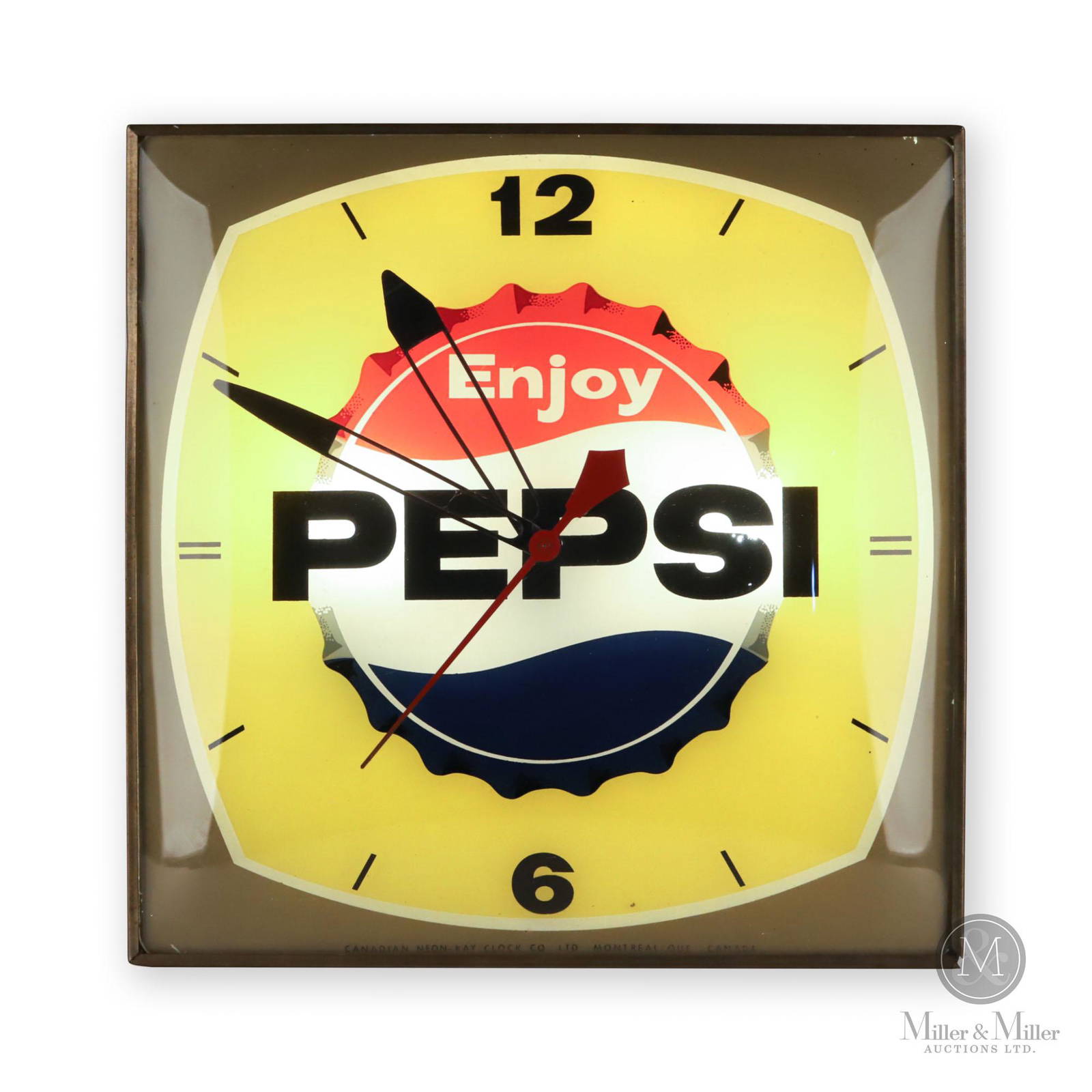 Pepsi-cola Lighted Clock Auction