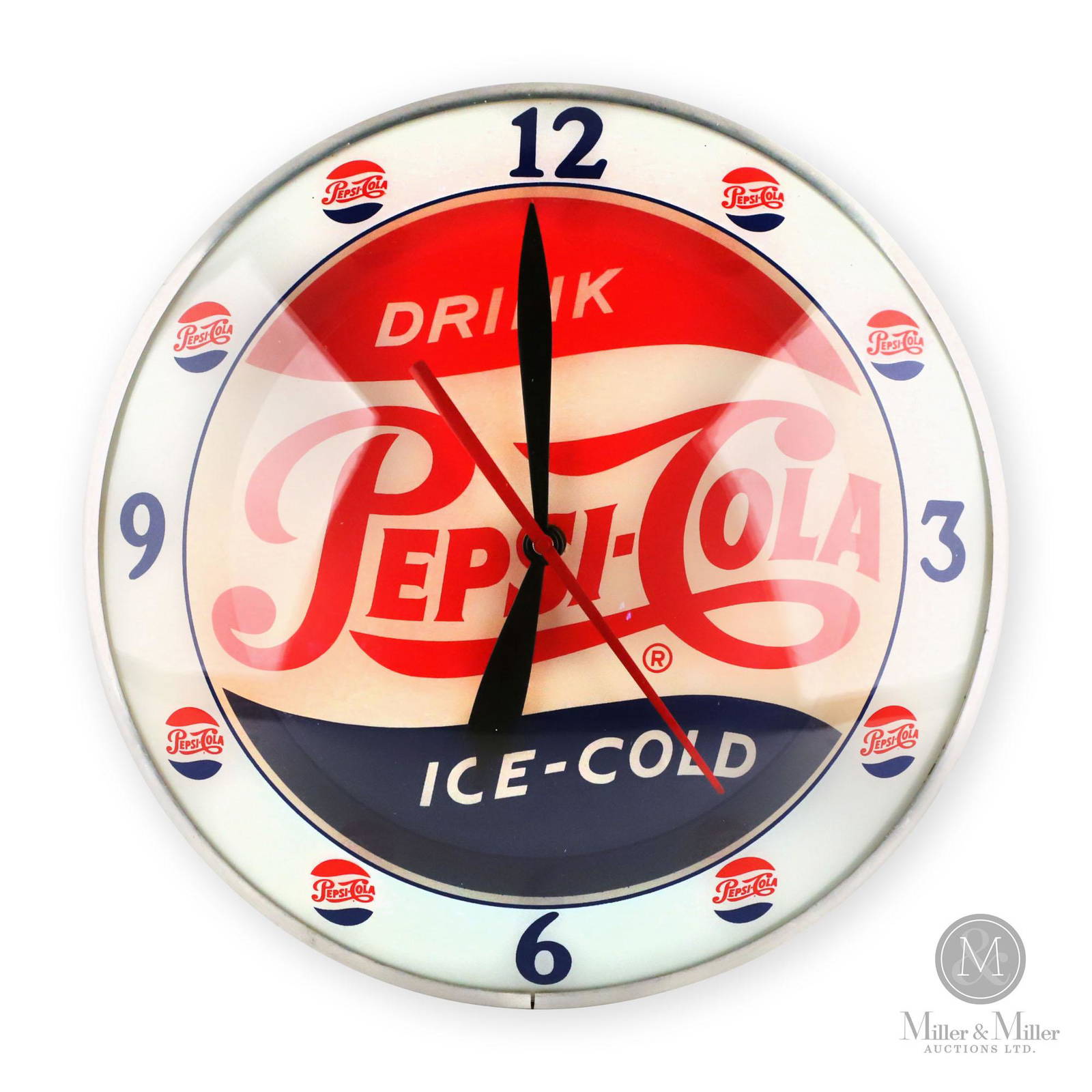 Pepsi-cola "double Bubble" Lighted Clock Auction