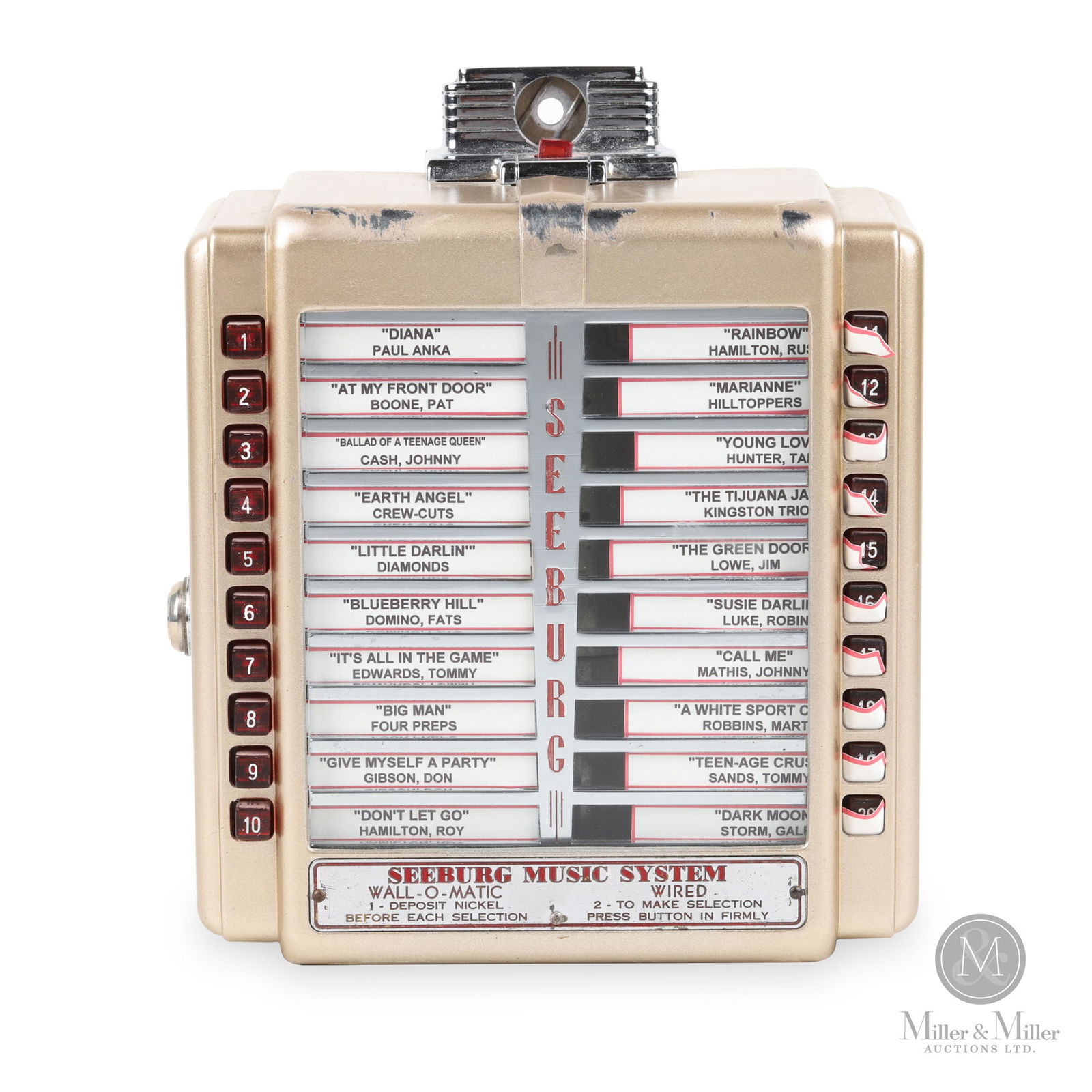 Seeburg 3w2 L56 Wall O Matic Remote Jukebox Selector