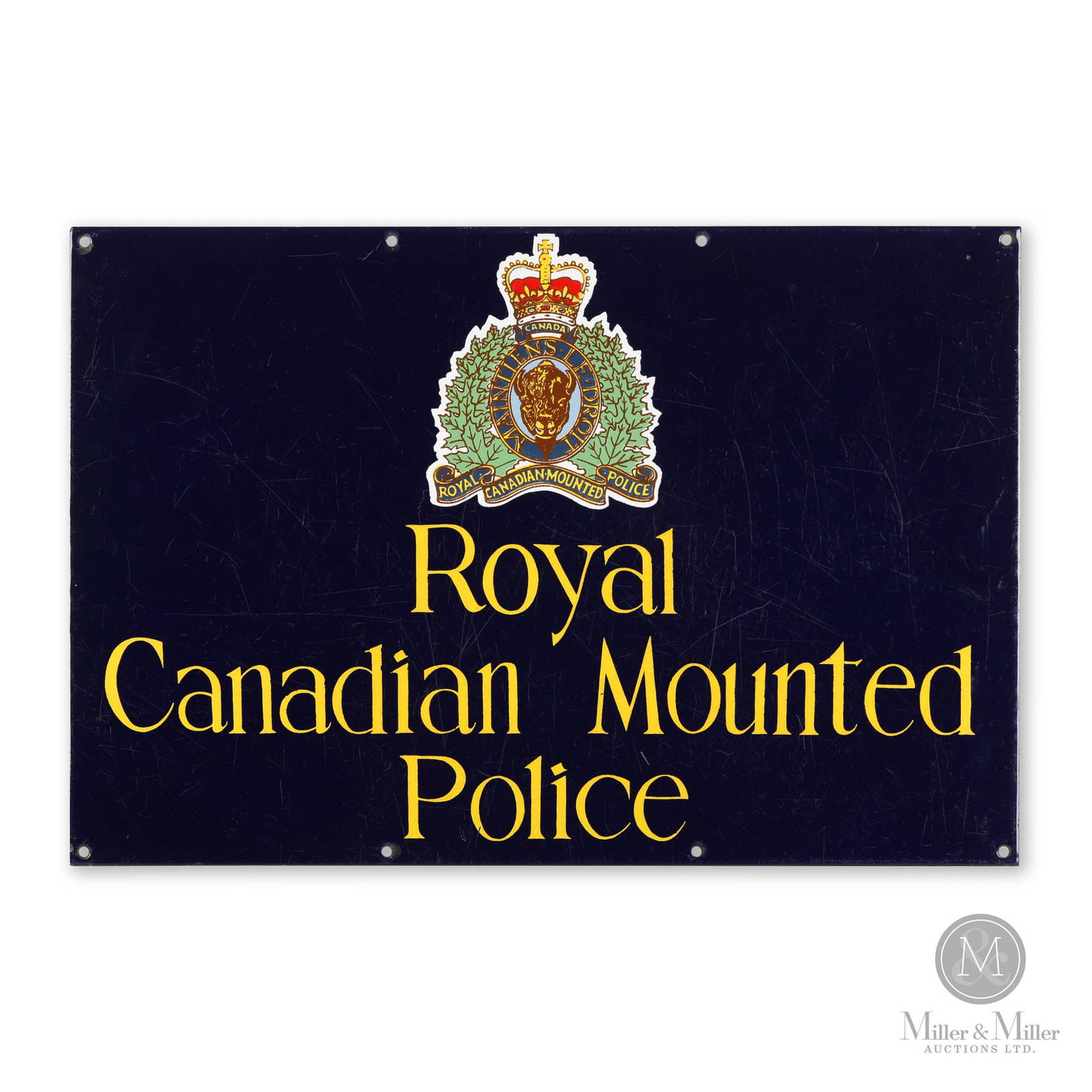 Royal Canadian Mounted Police Station Sign Auction