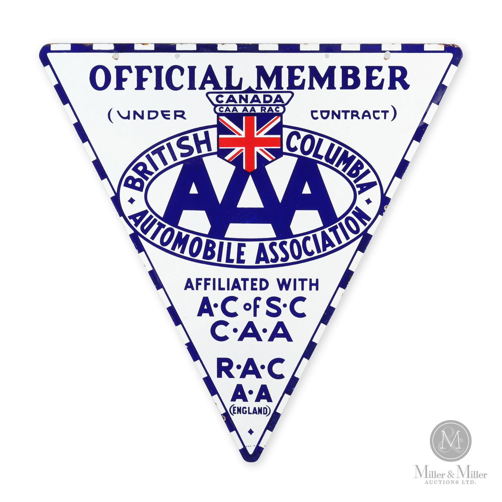 British Columbia Automobile Association Aaa Sign Auction