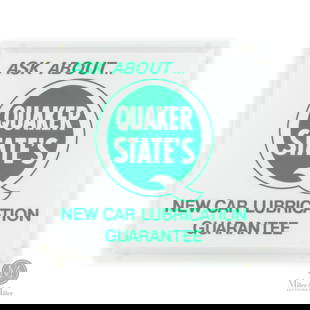 Quaker State Motor Oil Plastic Lighted Sign