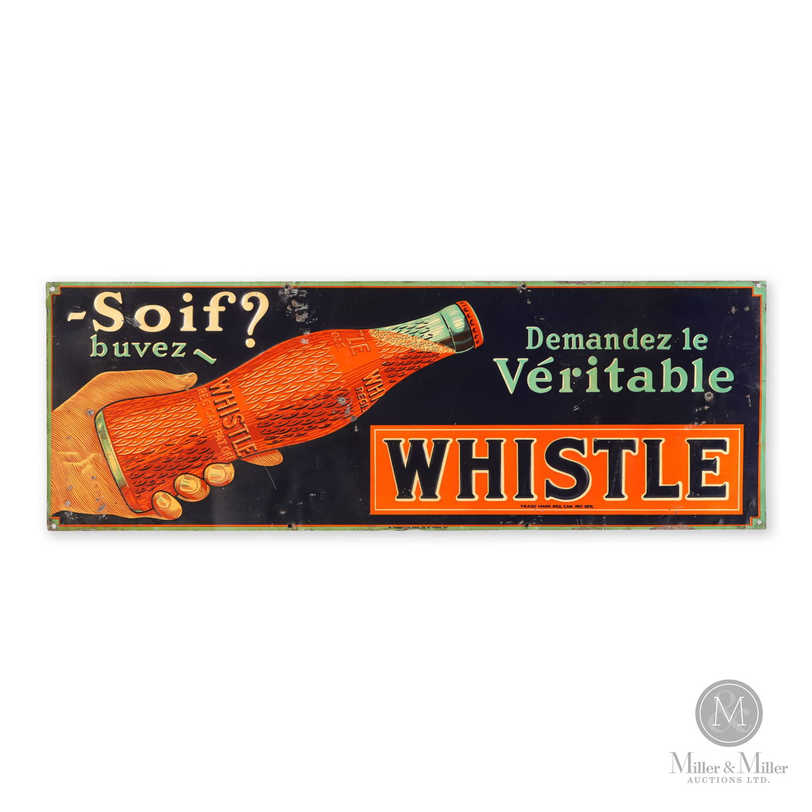 Whistle Orange Soda Sign Auction