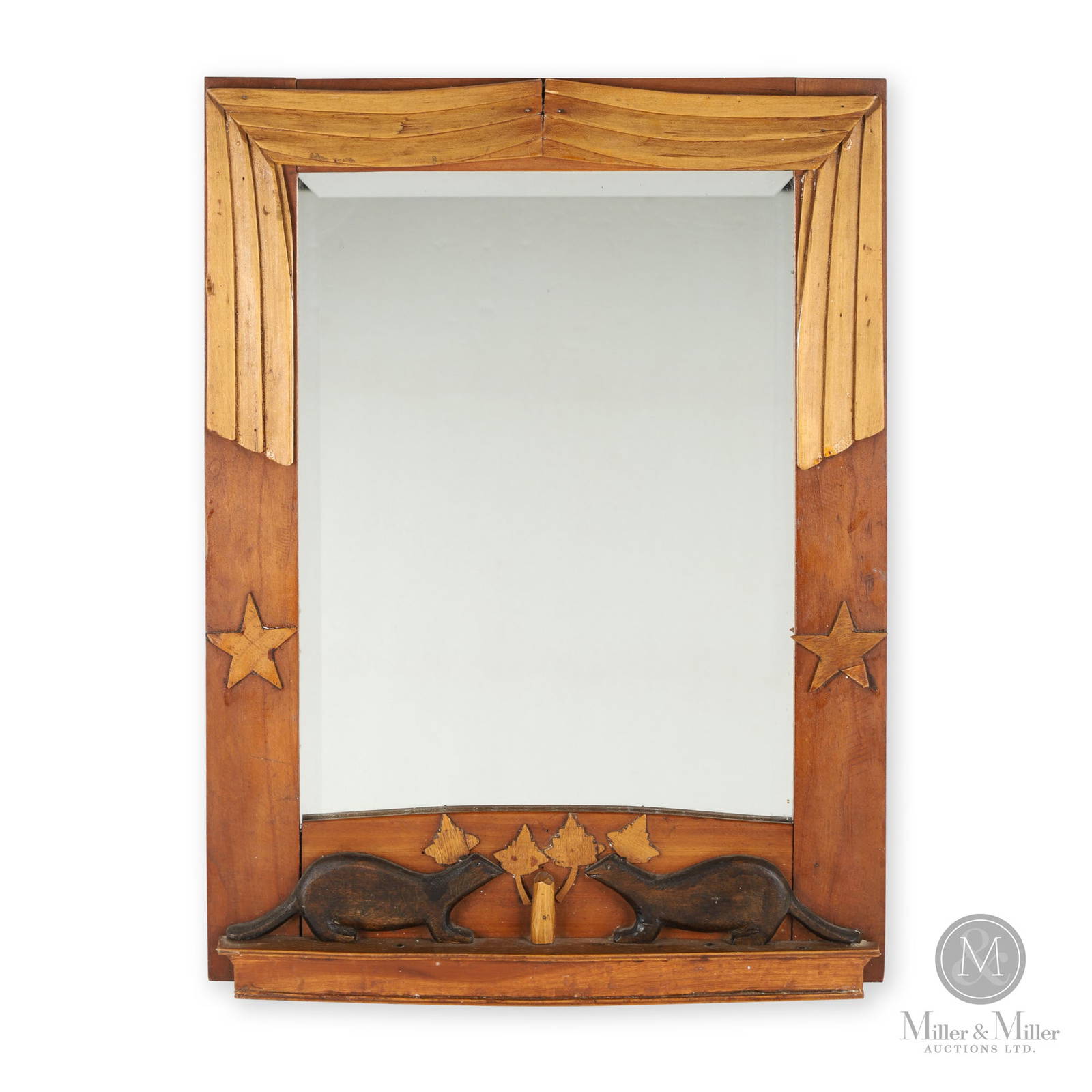 1937 Mirror With Beavers & Maple Leaves Auction