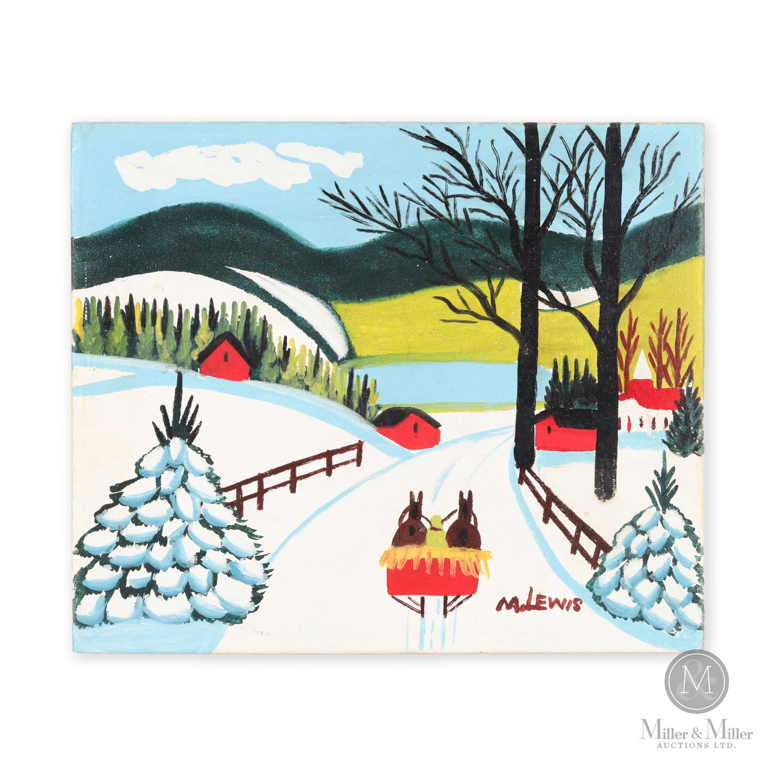 Winter Sleigh Ride By Maud Lewis Auction