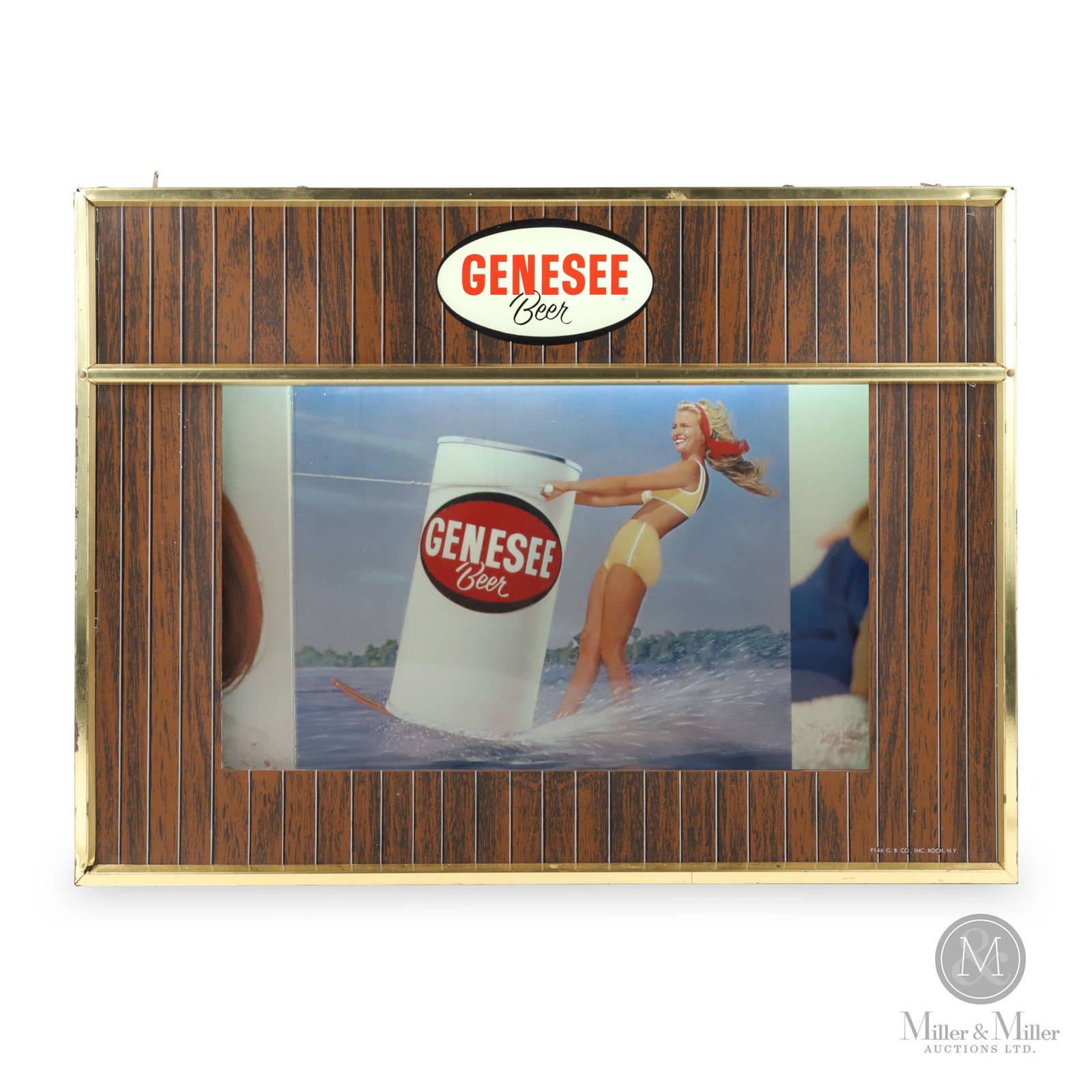 Genesee Beer Rotating Backlit Sign Auction