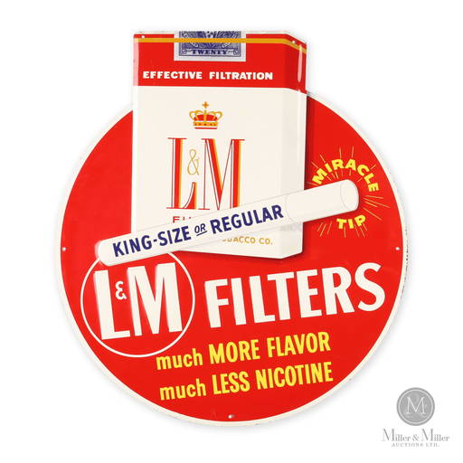 Liggett & Myers L&m Cigarettes Die Cut Sign