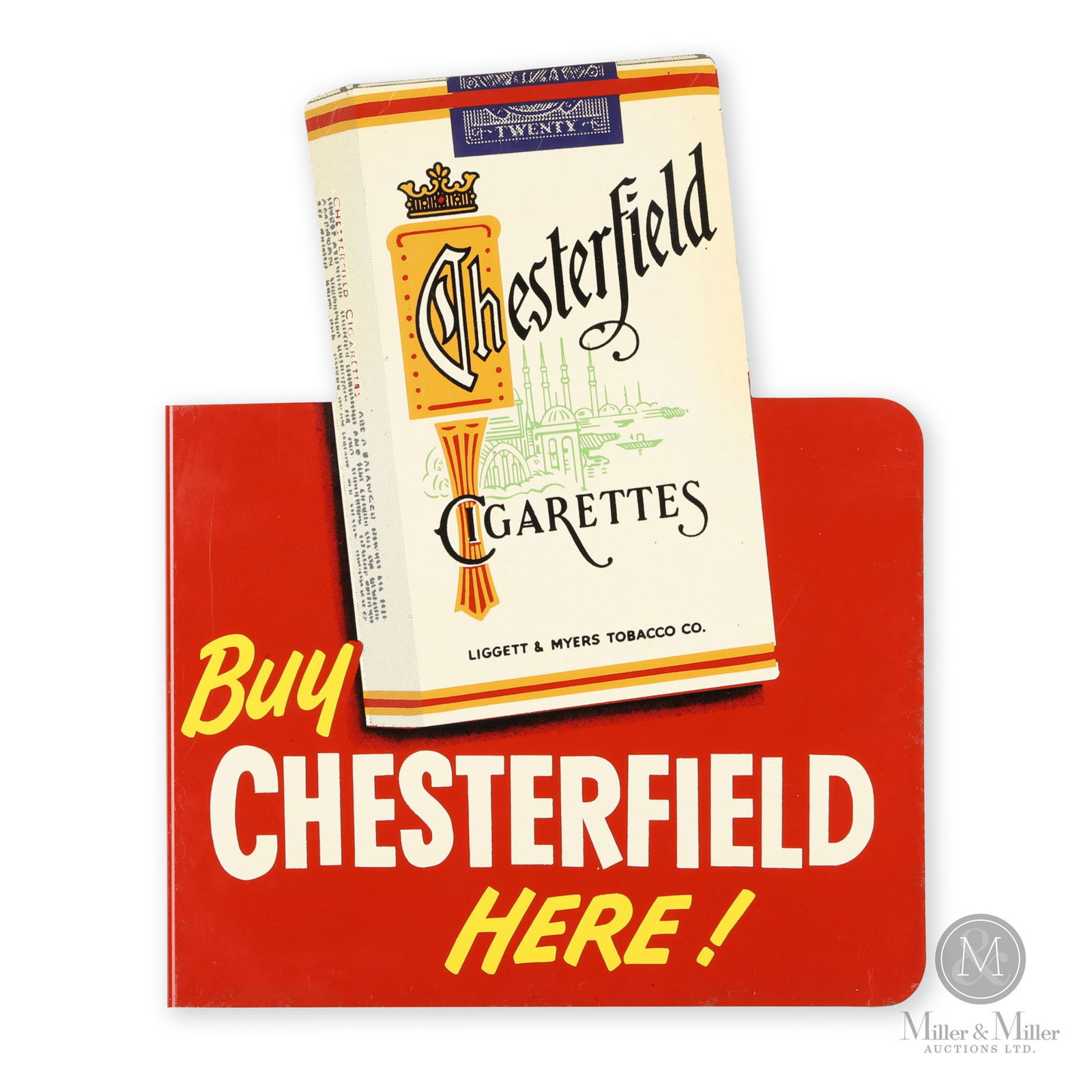 Liggett & Myers Cigarettes Die Cut Flange Sign