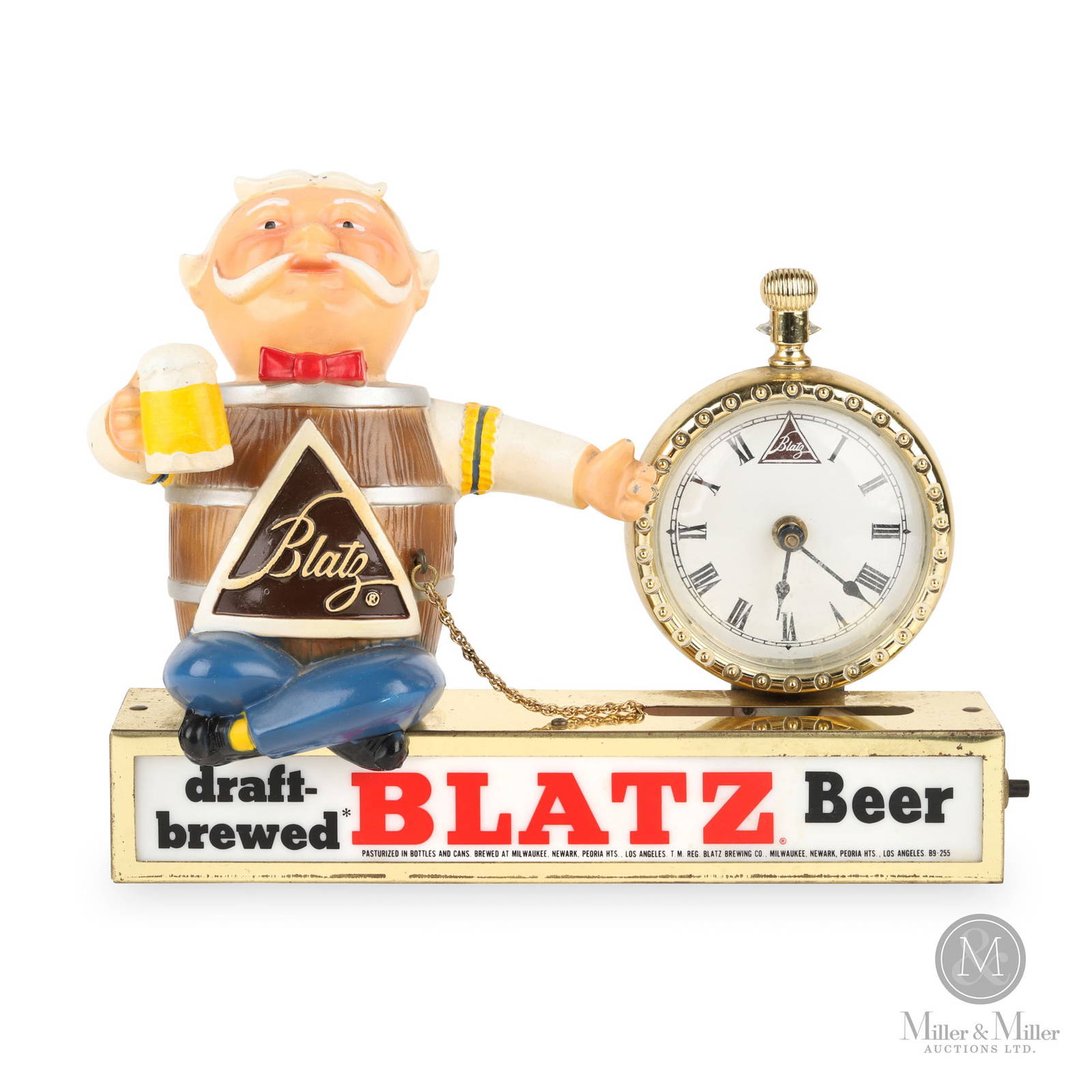 Blatz Beer Lighted Counter Clock Auction