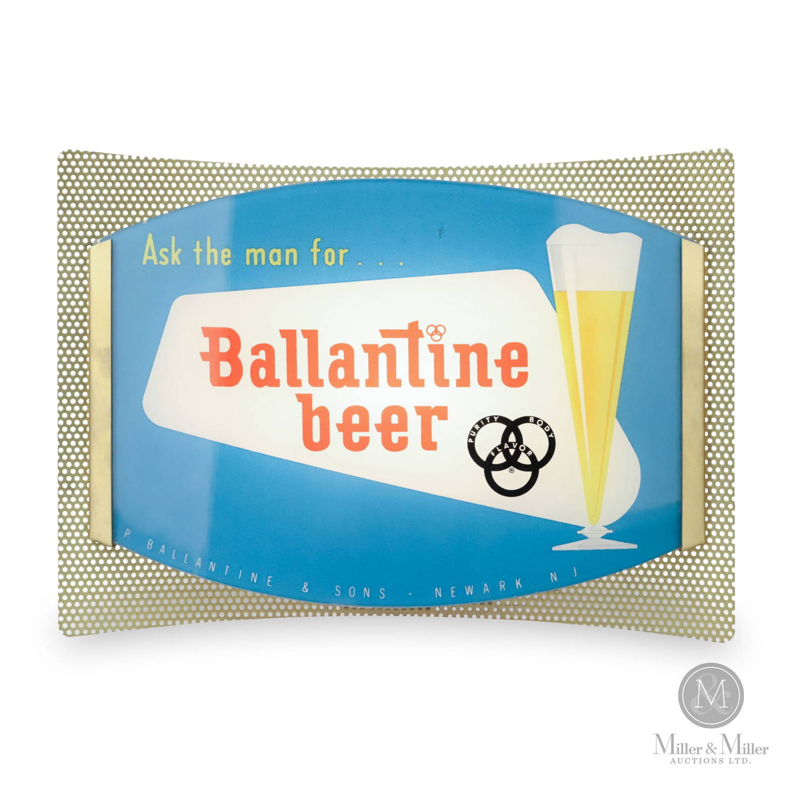 Ballantine Beer Lighted Counter Sign Auction