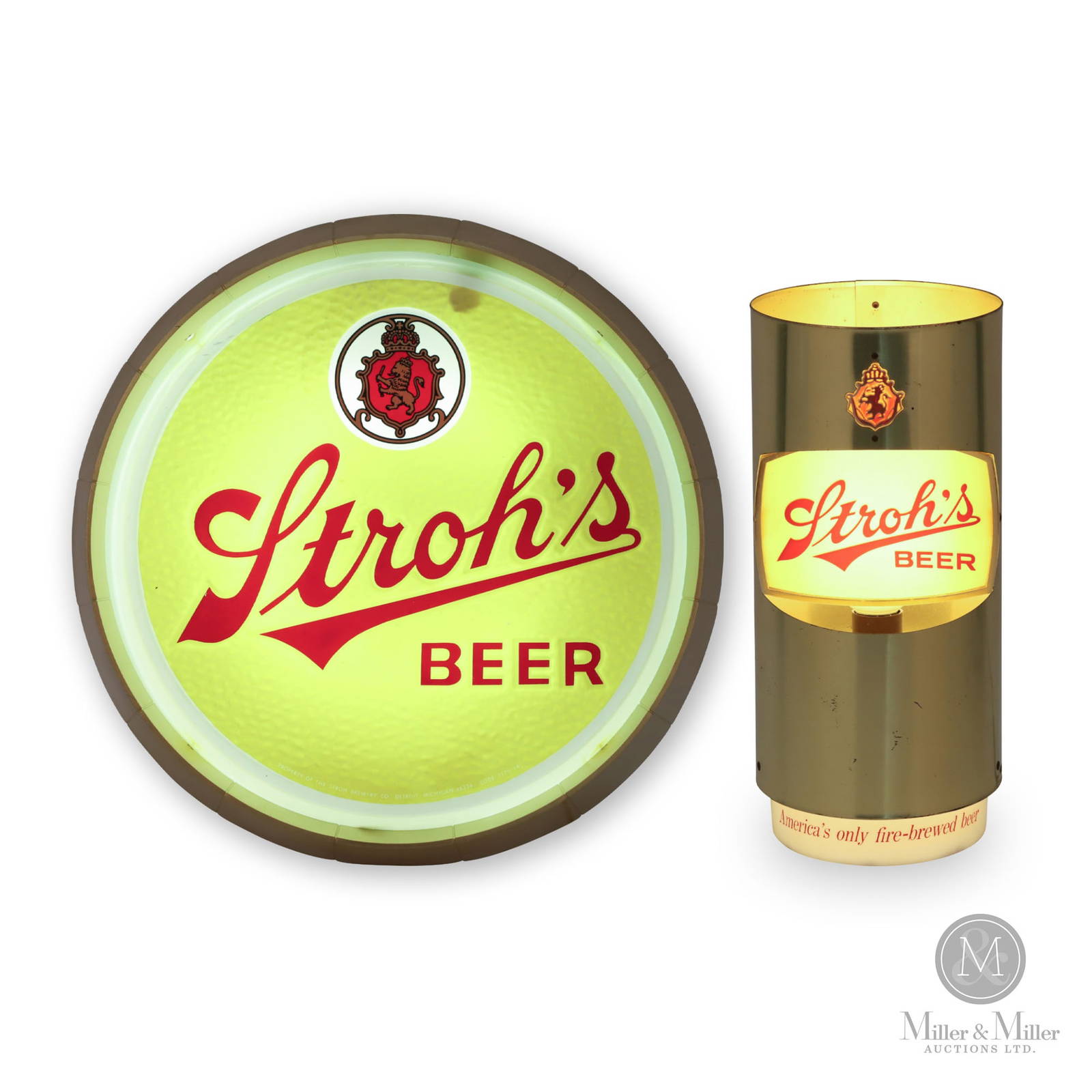 Stroh's Beer Lighted Signs Auction